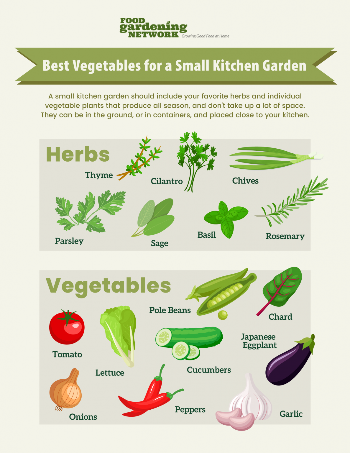 A Small Kitchen Garden Vegetable List - Food Gardening Network