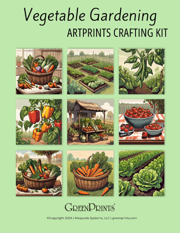 Vegetable Gardening ArtPrints Crafting Kit - Food Gardening Network