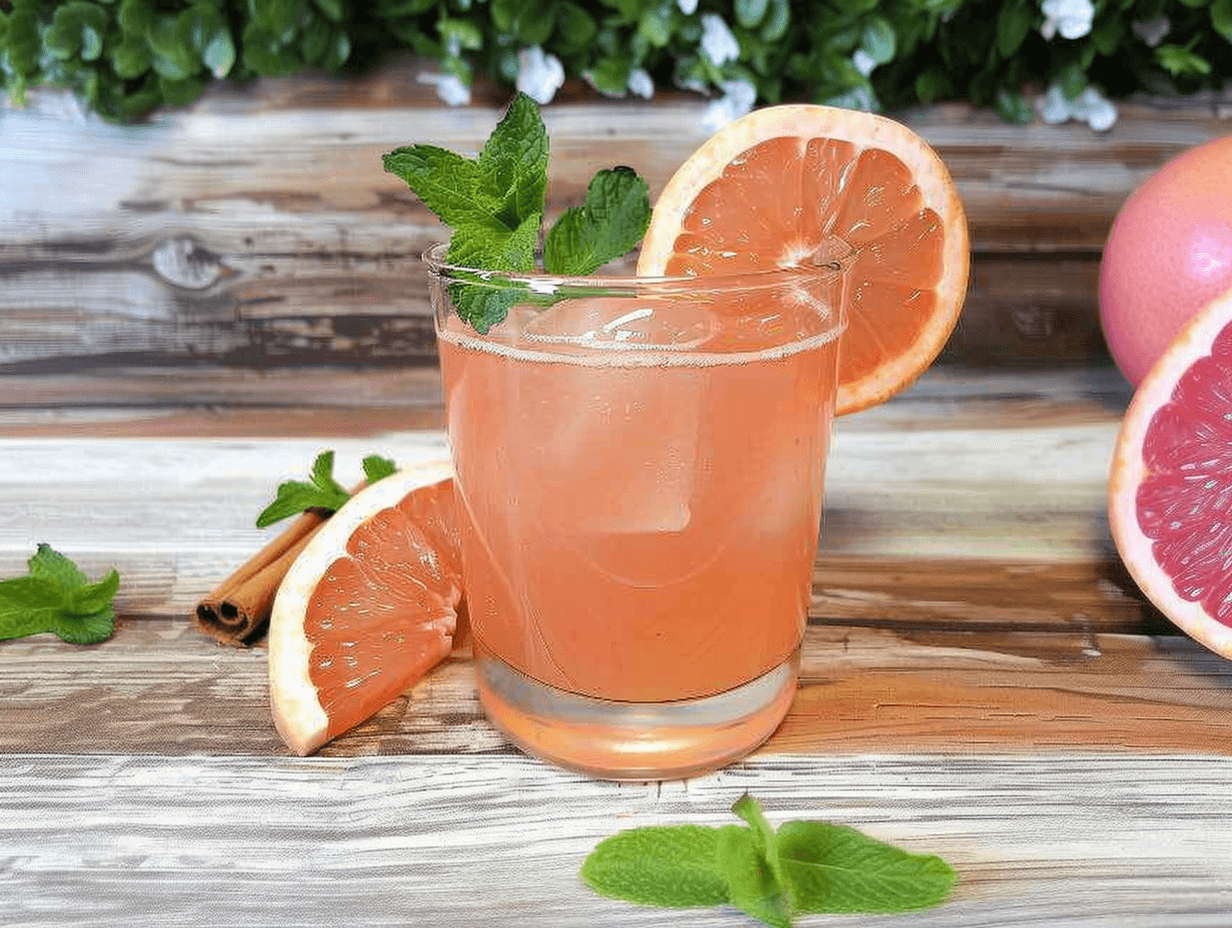 Ruby Red Grapefruit Spritz Mocktail - Food Gardening Network